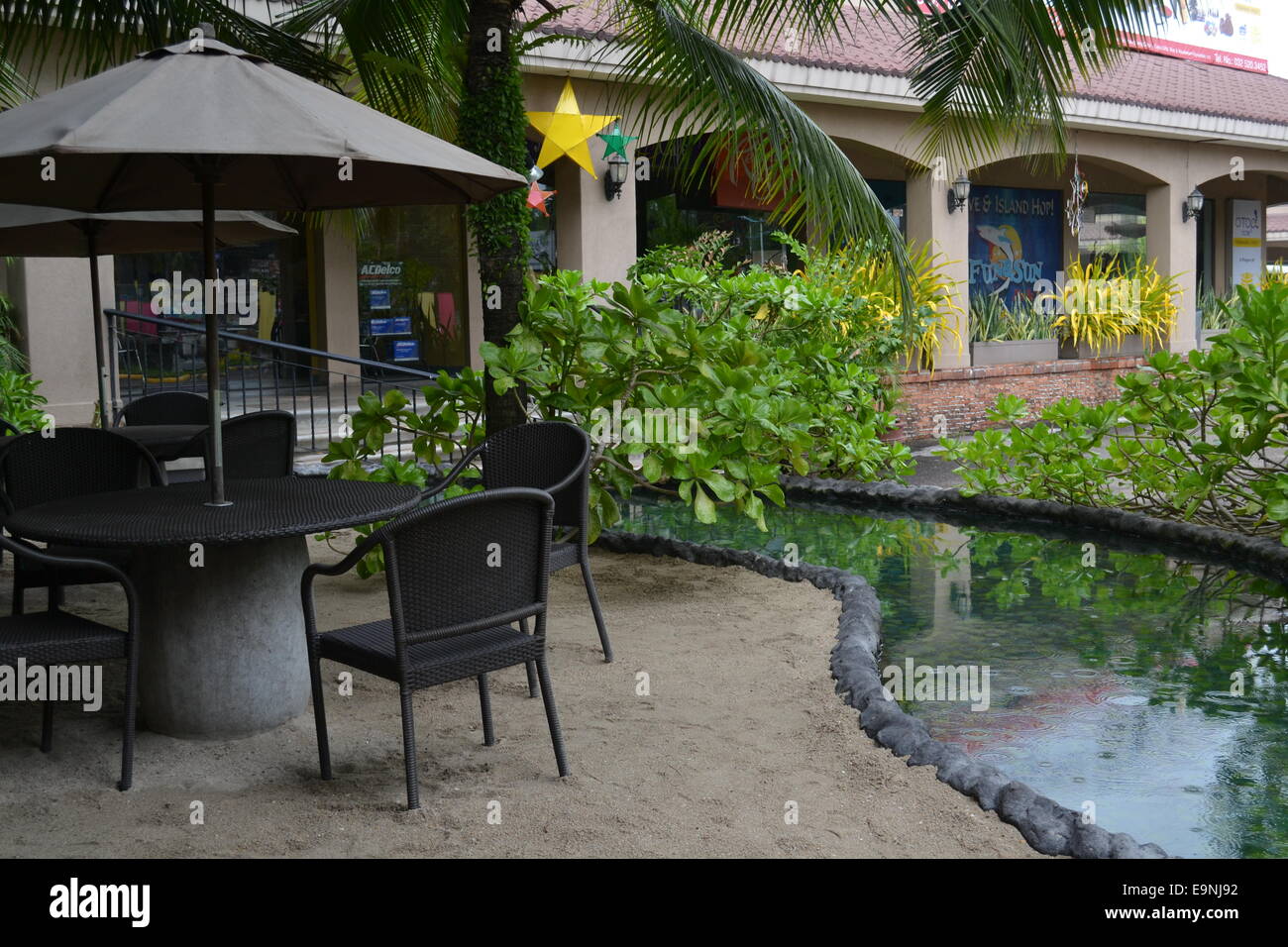 Outside seating of a seafood restaurant in Cebu City Stock Photo - Alamy
