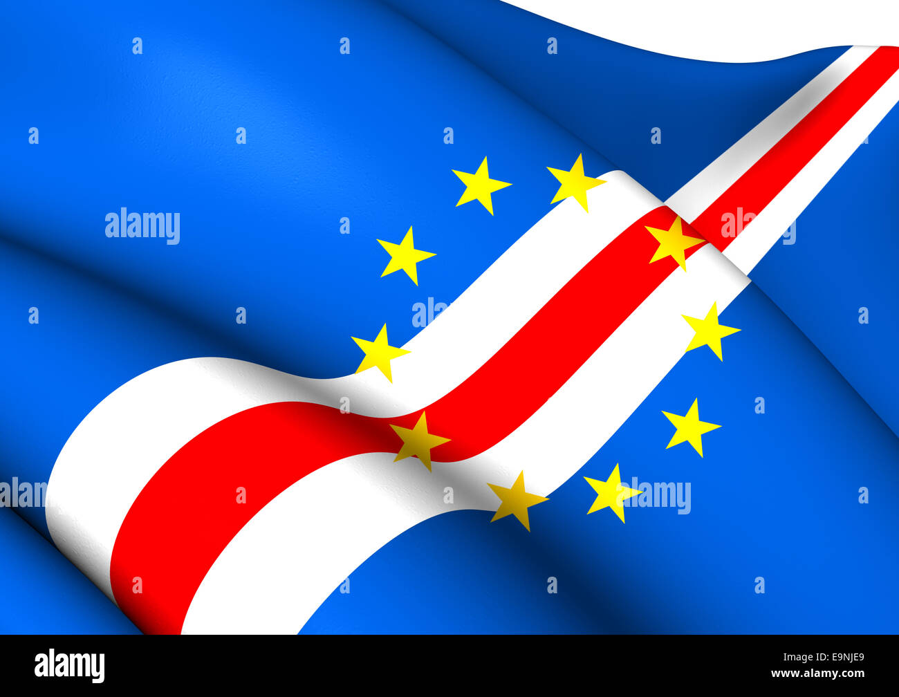 Cabo verde flag waving hi-res stock photography and images - Alamy
