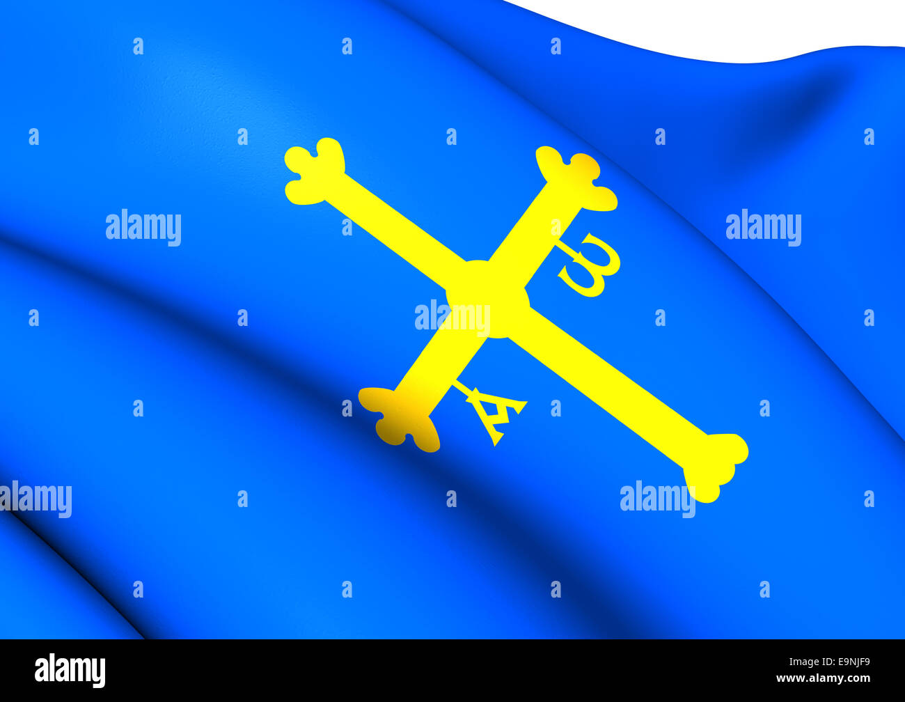 Principality of Asturias Flag Stock Photo - Alamy