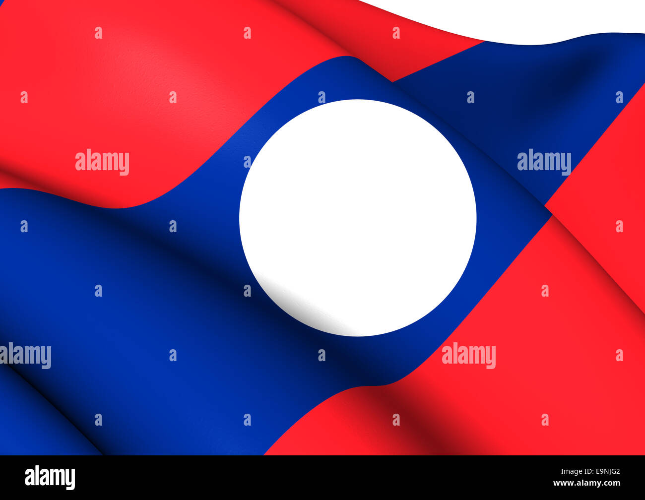 Flag of Laos Stock Photo - Alamy