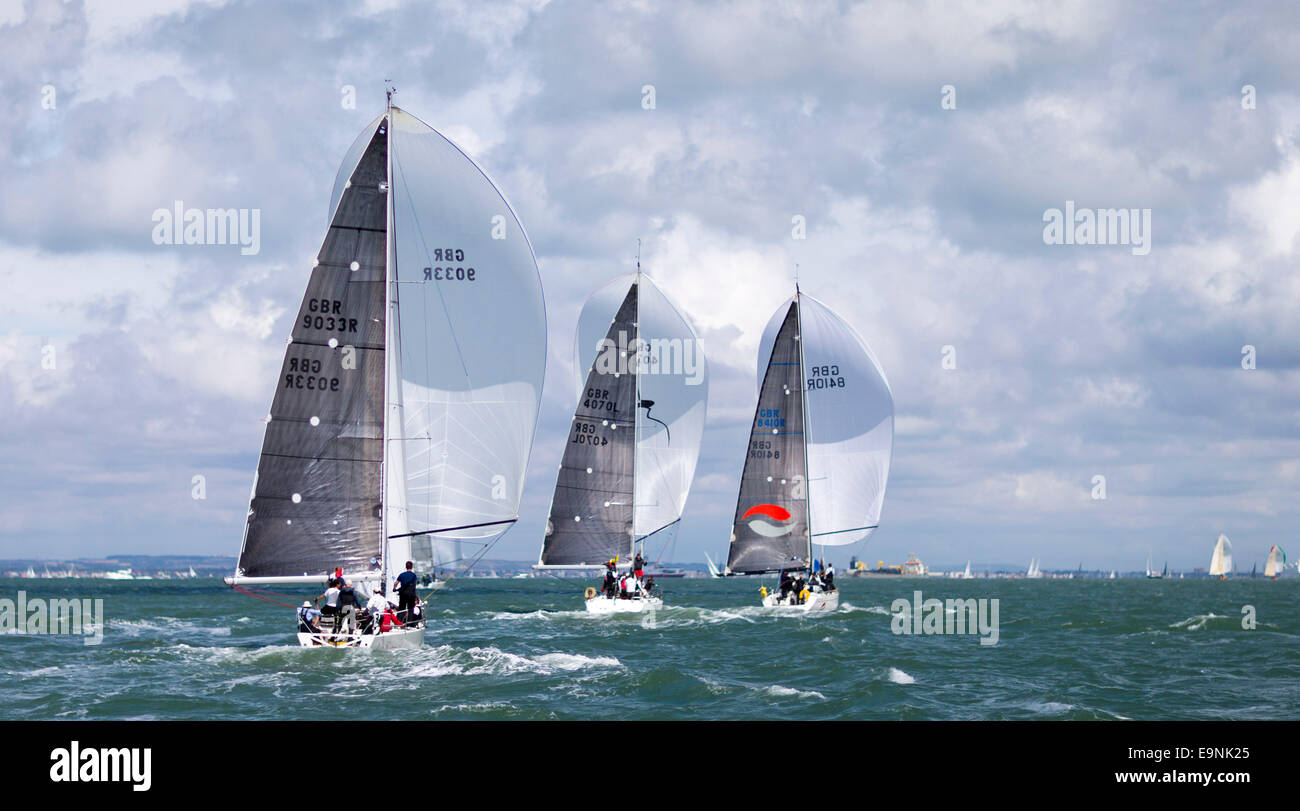 Premier Flair (GBR8410R) leads Incognito (GBR4070L) racing in IRC class ...