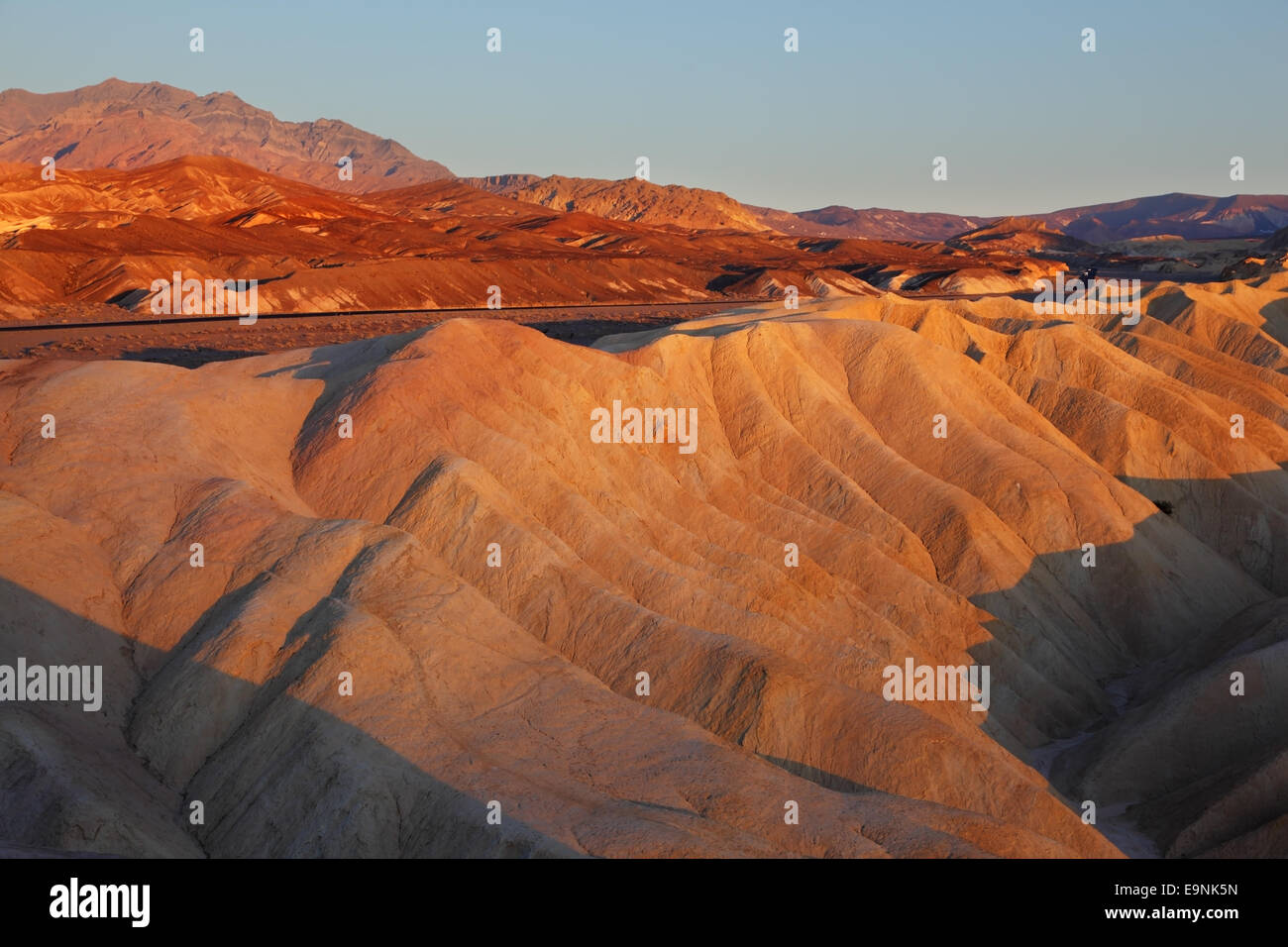 Pink sunset in Death Valley Stock Photo - Alamy