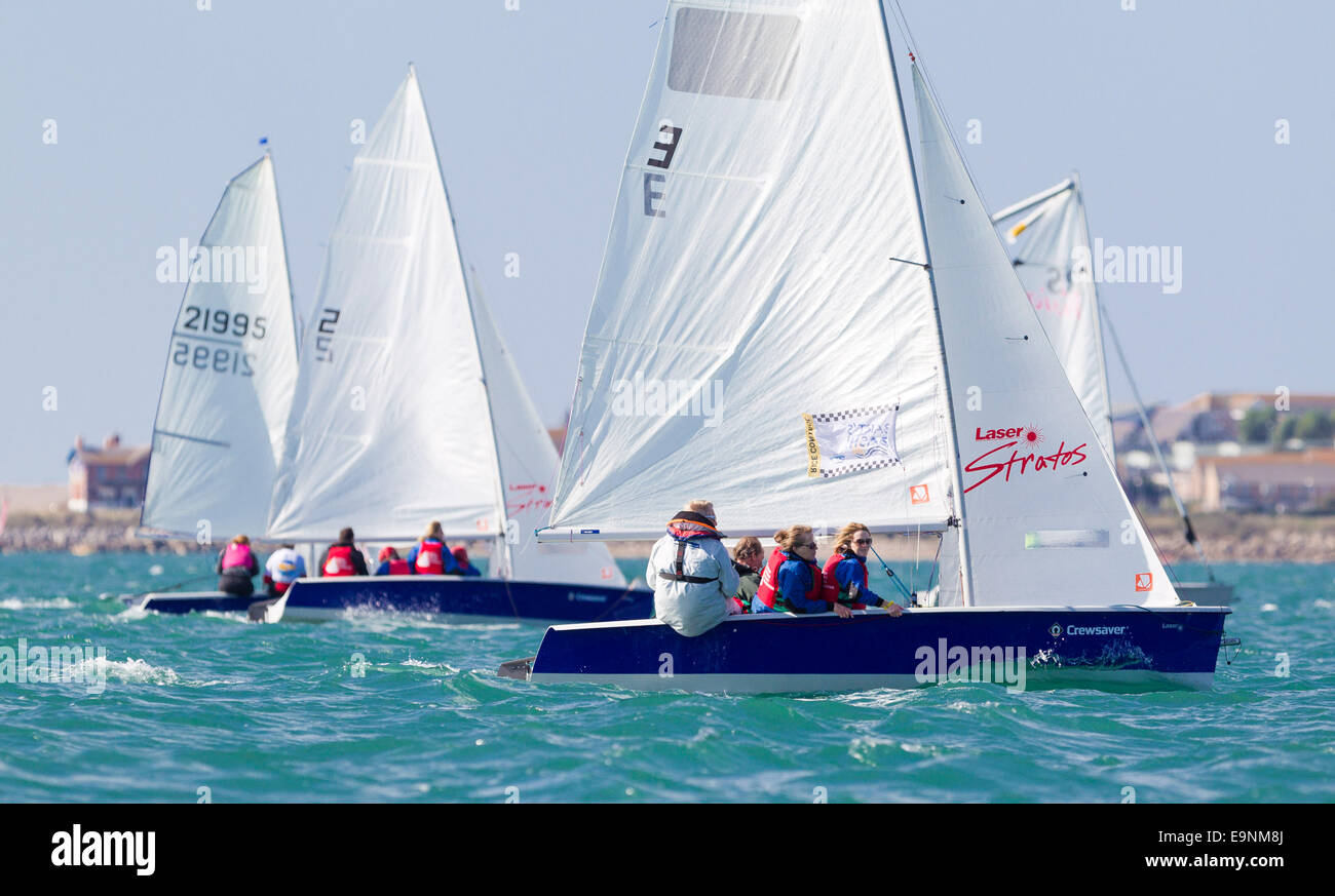 Competitors racing during the Bart's Bash sailing regatta at the Andrew ...