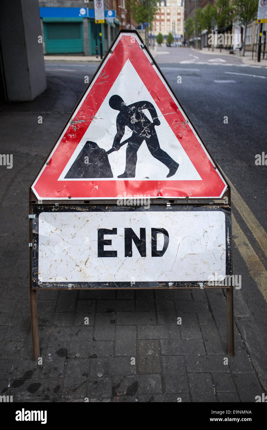 Empty triangular road sign hi-res stock photography and images - Alamy
