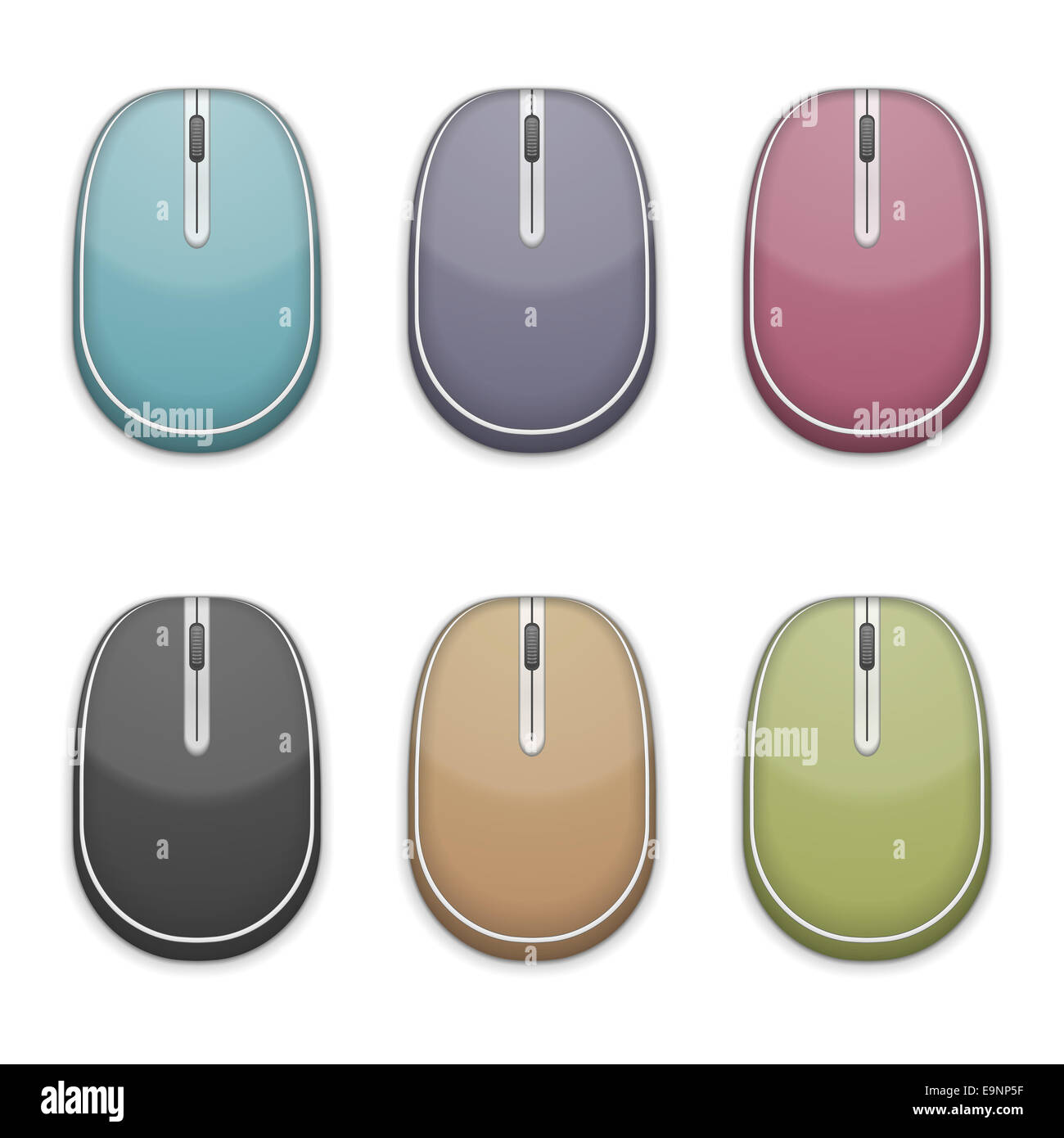 Computer mouses isolated on white background Stock Photo - Alamy