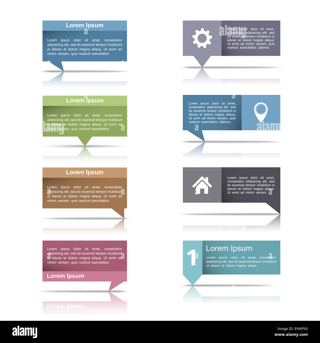 Set of speech bubbles with reflection for your text Stock Photo - Alamy