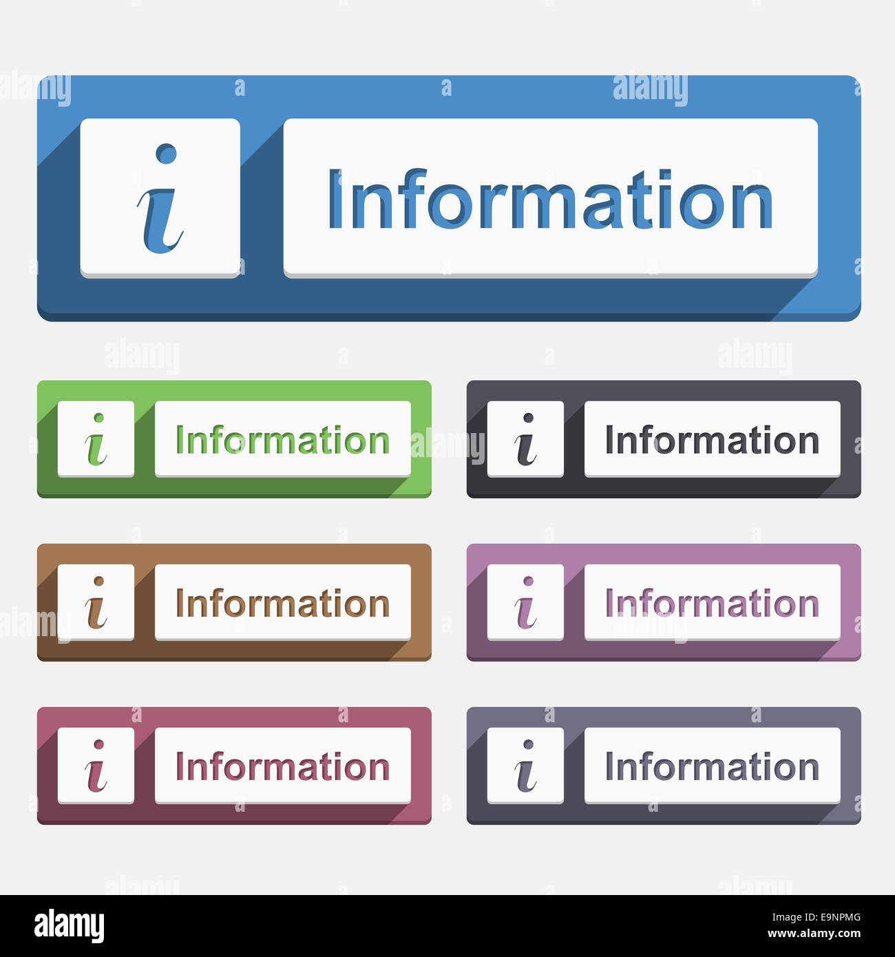 Information button, flat design Stock Photo - Alamy