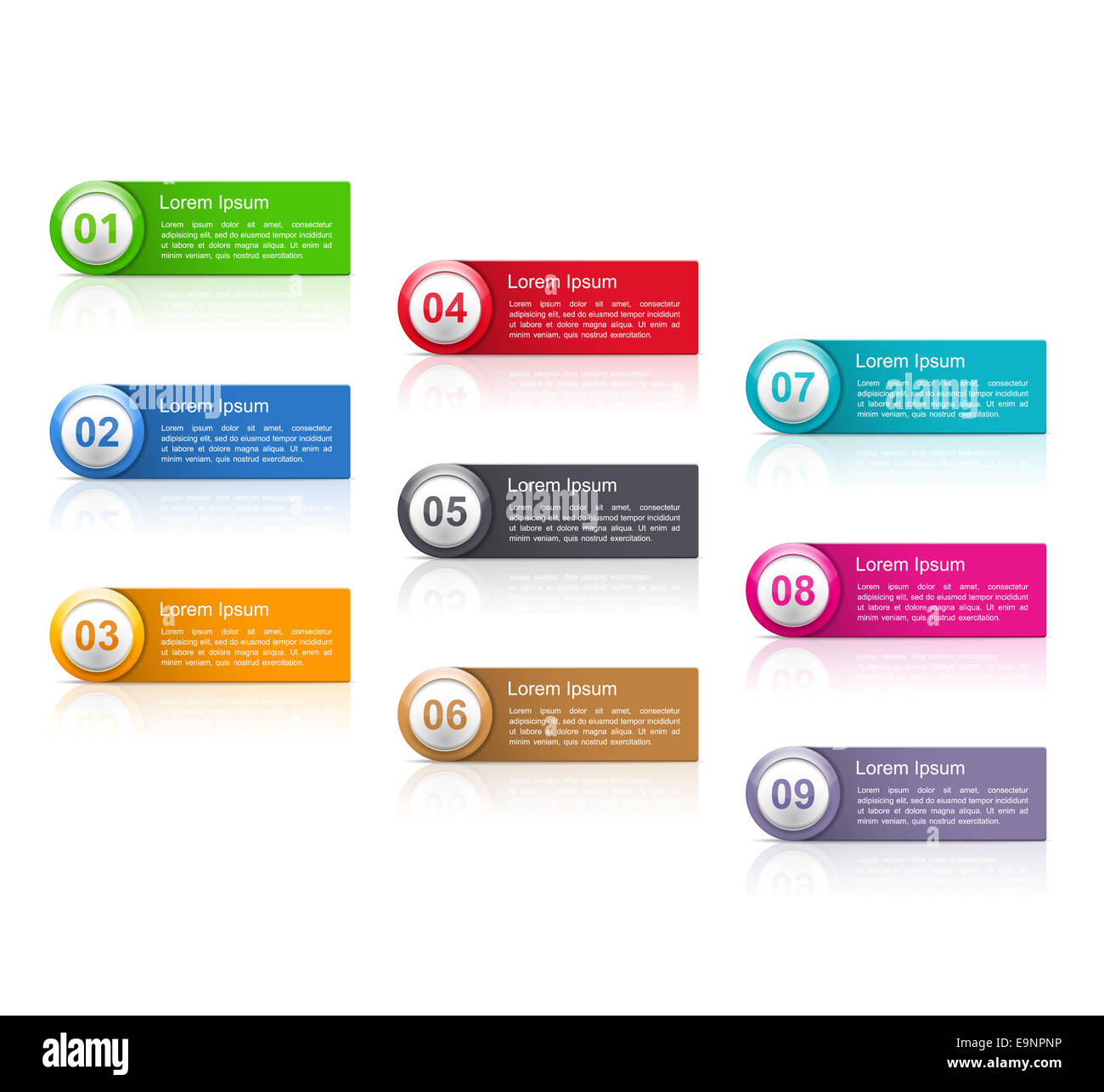 Design Elements with Numbers Stock Photo - Alamy