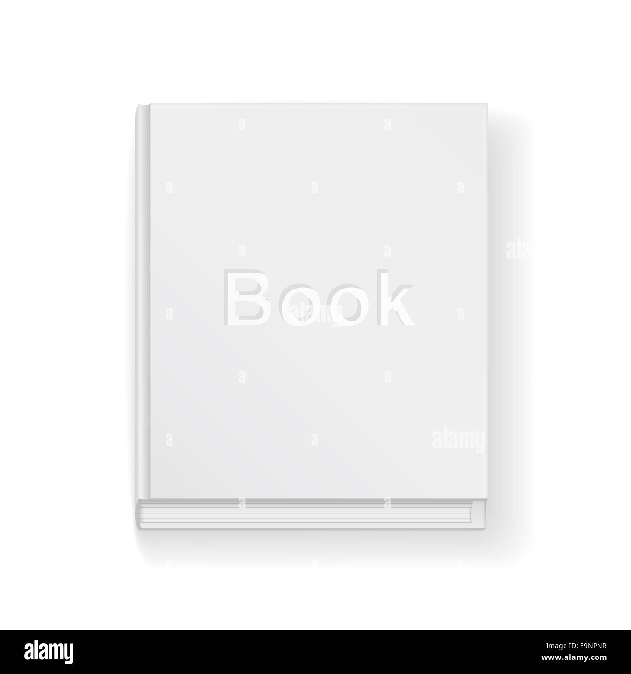 Template of a closed book on white background, top view Stock Photo - Alamy