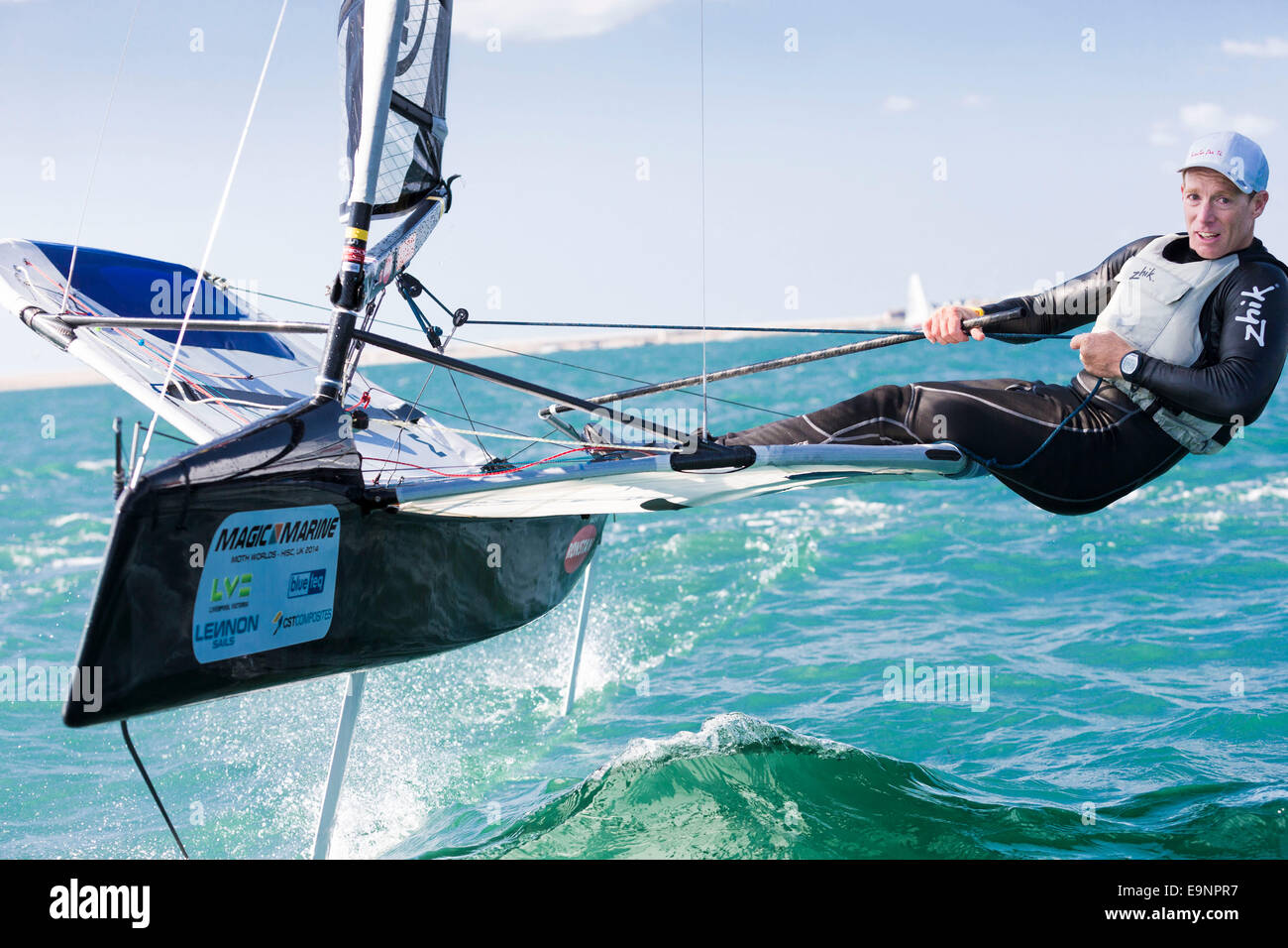 Paul Goodison, former Laser Olympic and World champion, sailing his ...