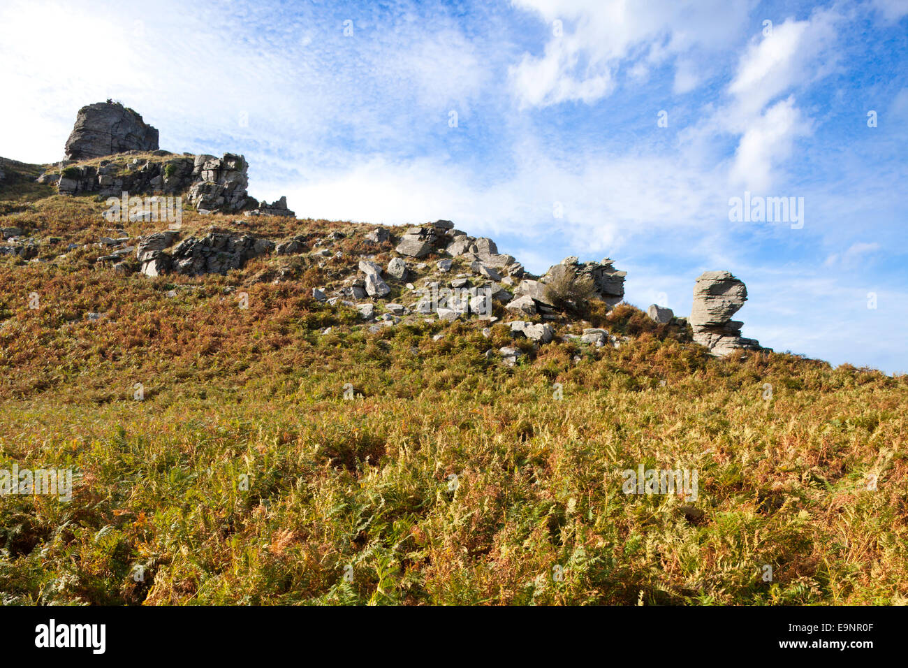 Exmoor National Park - The Valley of the Rocks, Lynton, Devon UK Stock ...