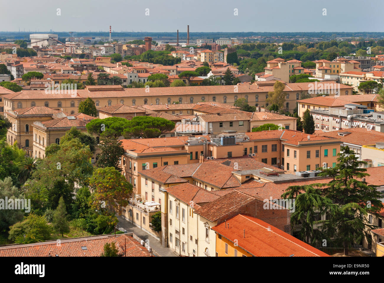 Pisa cityscape. View from Leaning Tower. Tuscany, Italy Stock Photo - Alamy