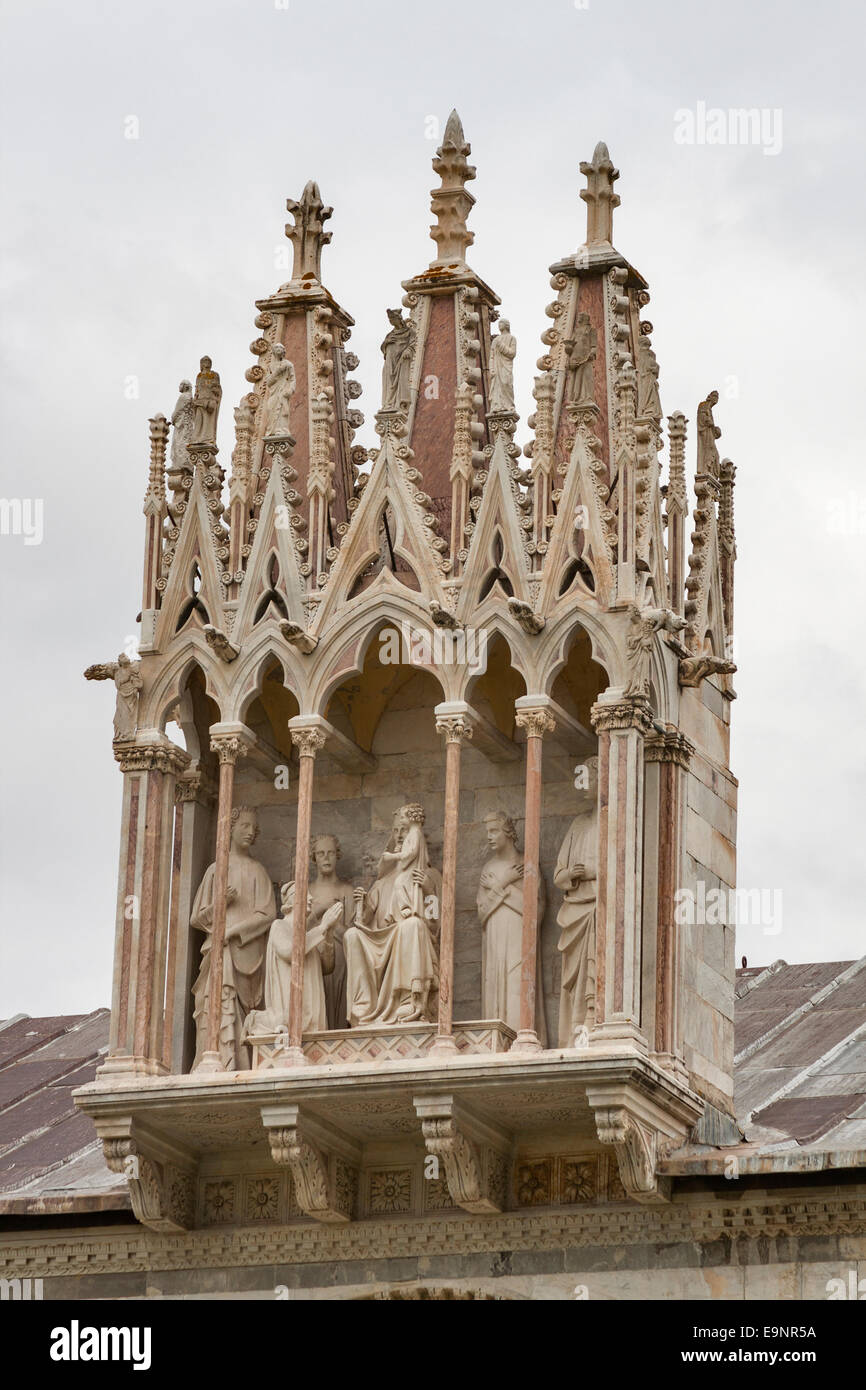 Exterior view of Camposanto, monumental cemetery of Pisa at Miracle ...