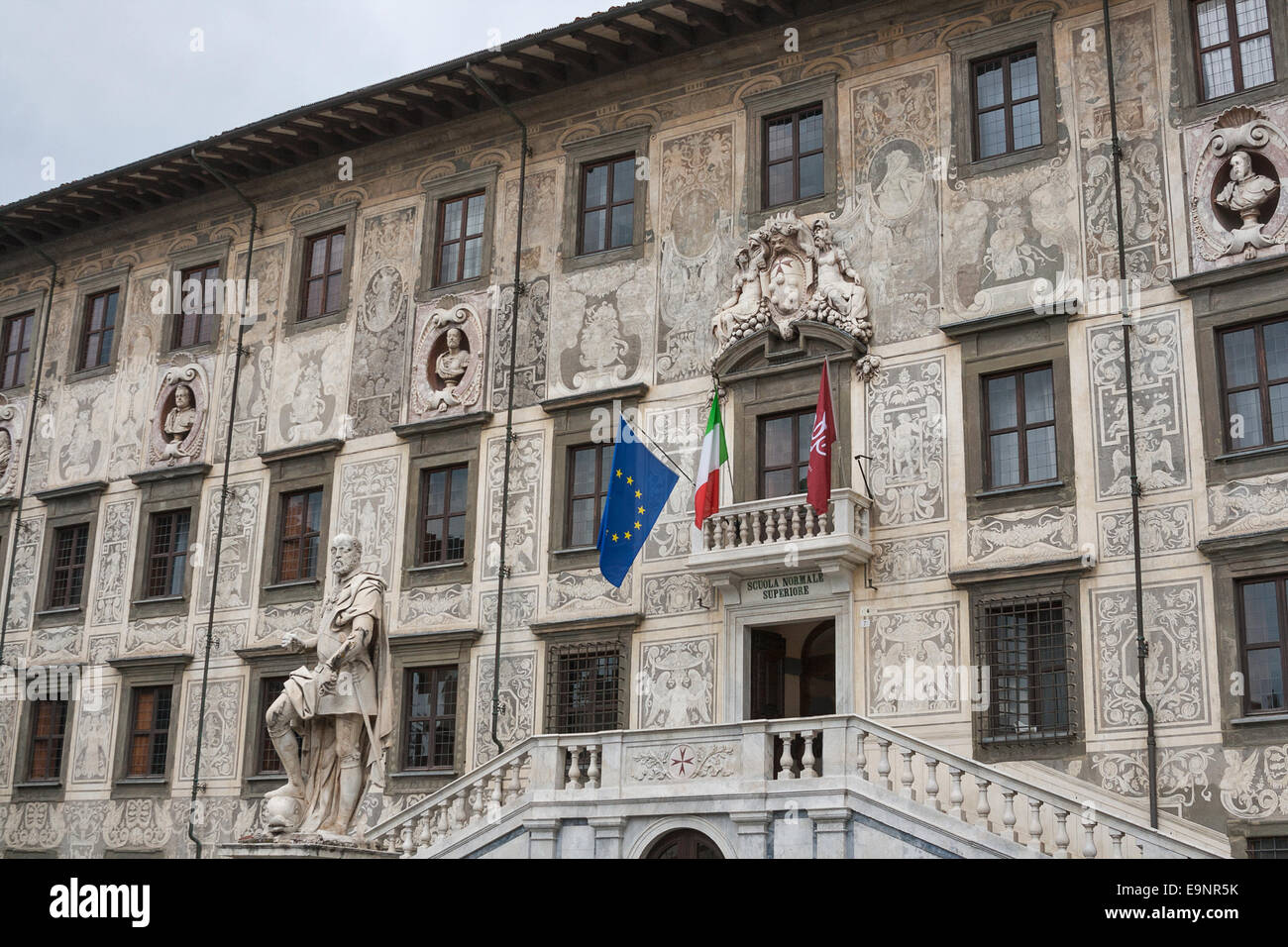 building of University on Piazza dei Cavalieri in Pisa, Tuscany, Italy ...