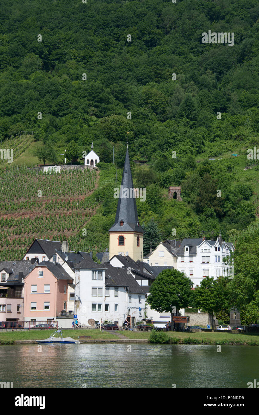 Marienburg church Moselle River Moselle Valley Germany Stock Photo - Alamy