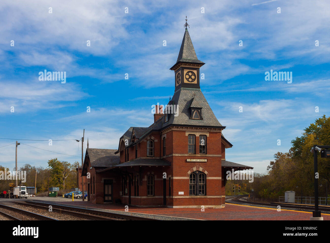 Point of Rocks Train Station Stock Photo - Alamy