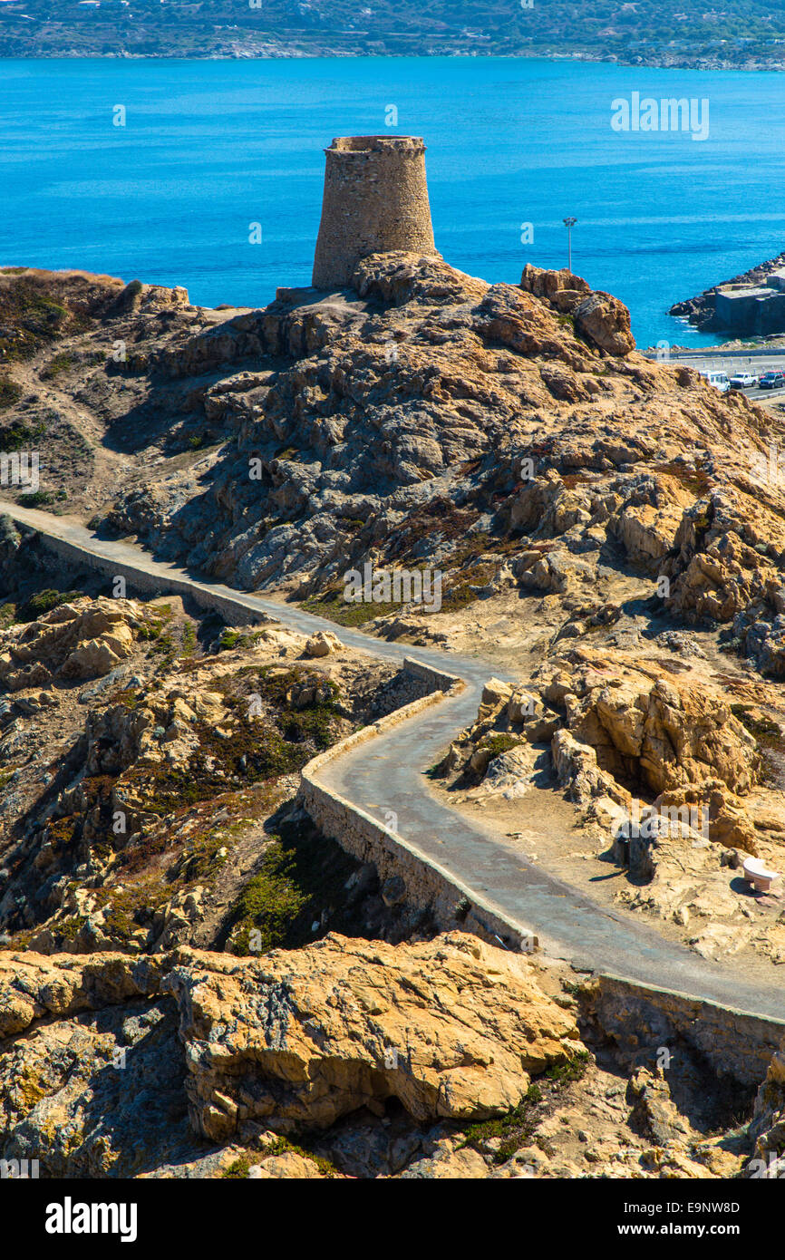Felsen ile rousse korsika turm coast corsica europa europe fels hi-res ...