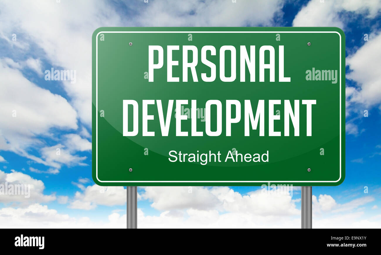 Personal Development on Highway Signpost Stock Photo - Alamy
