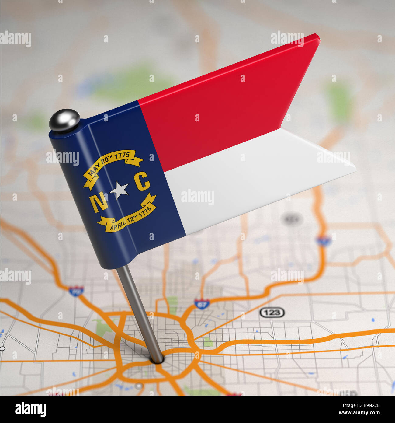 Nc map hi-res stock photography and images - Alamy