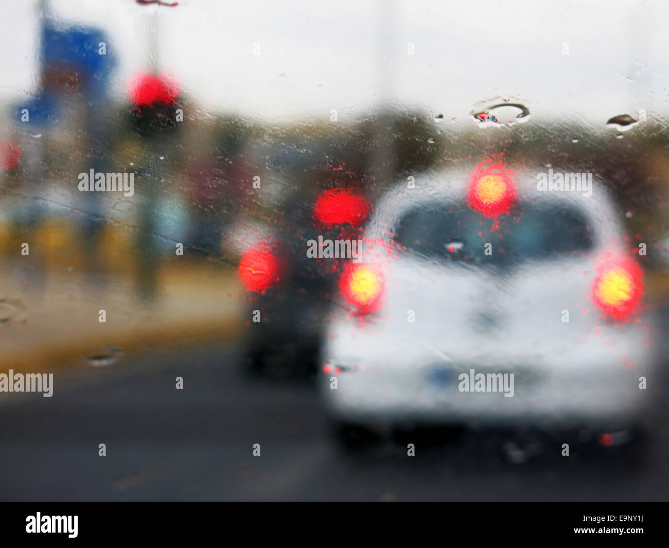 First rainy day, winter coming Stock Photo - Alamy