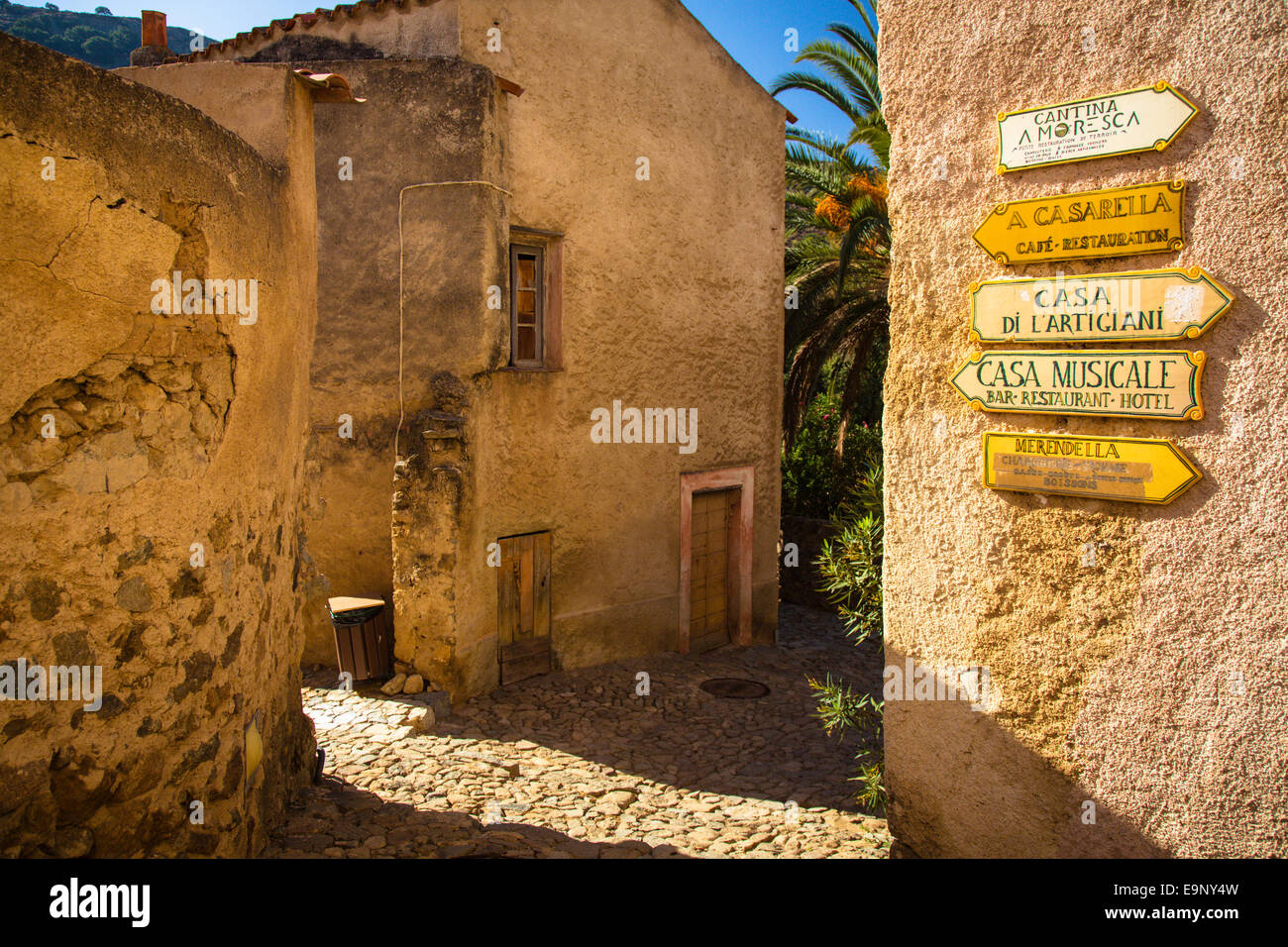 Old village in northern Corsica, Pigna, Corsica, Europe Stock Photo - Alamy