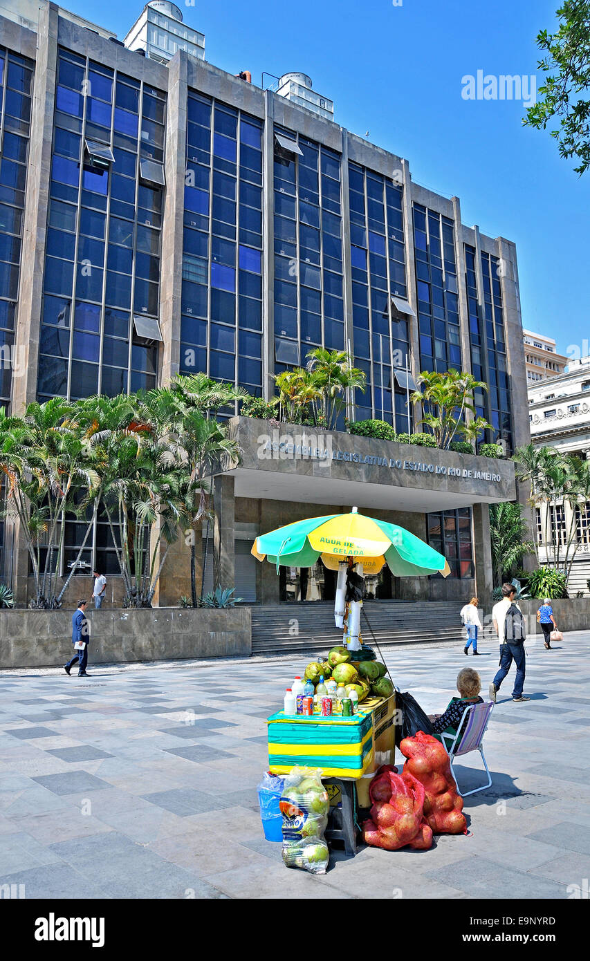 street scene, legislative assembly of Rio state, Rio de Janeiro, Brazil ...