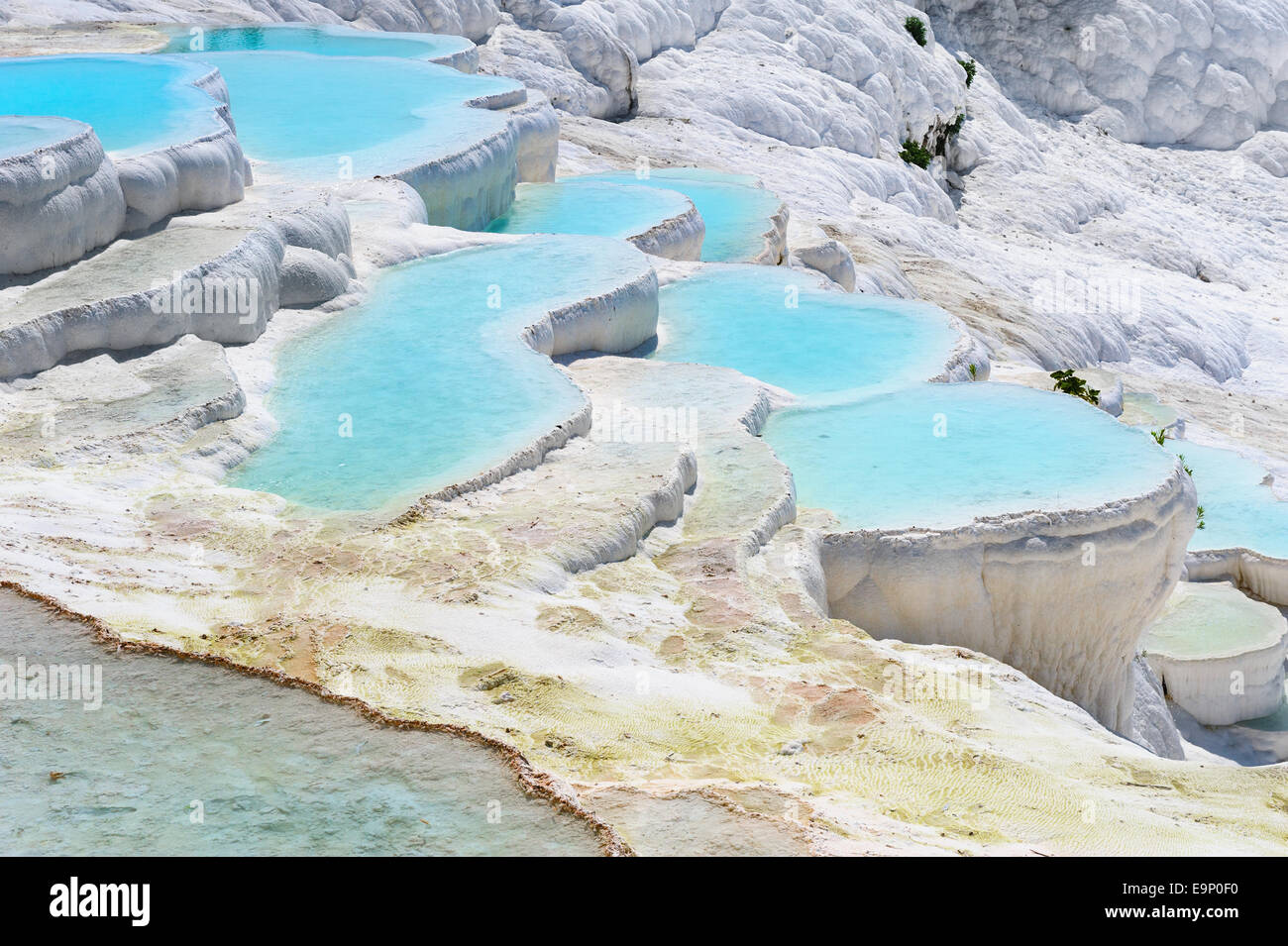 Travertine pools and terraces in Pamukkale, Turkey Stock Photo - Alamy