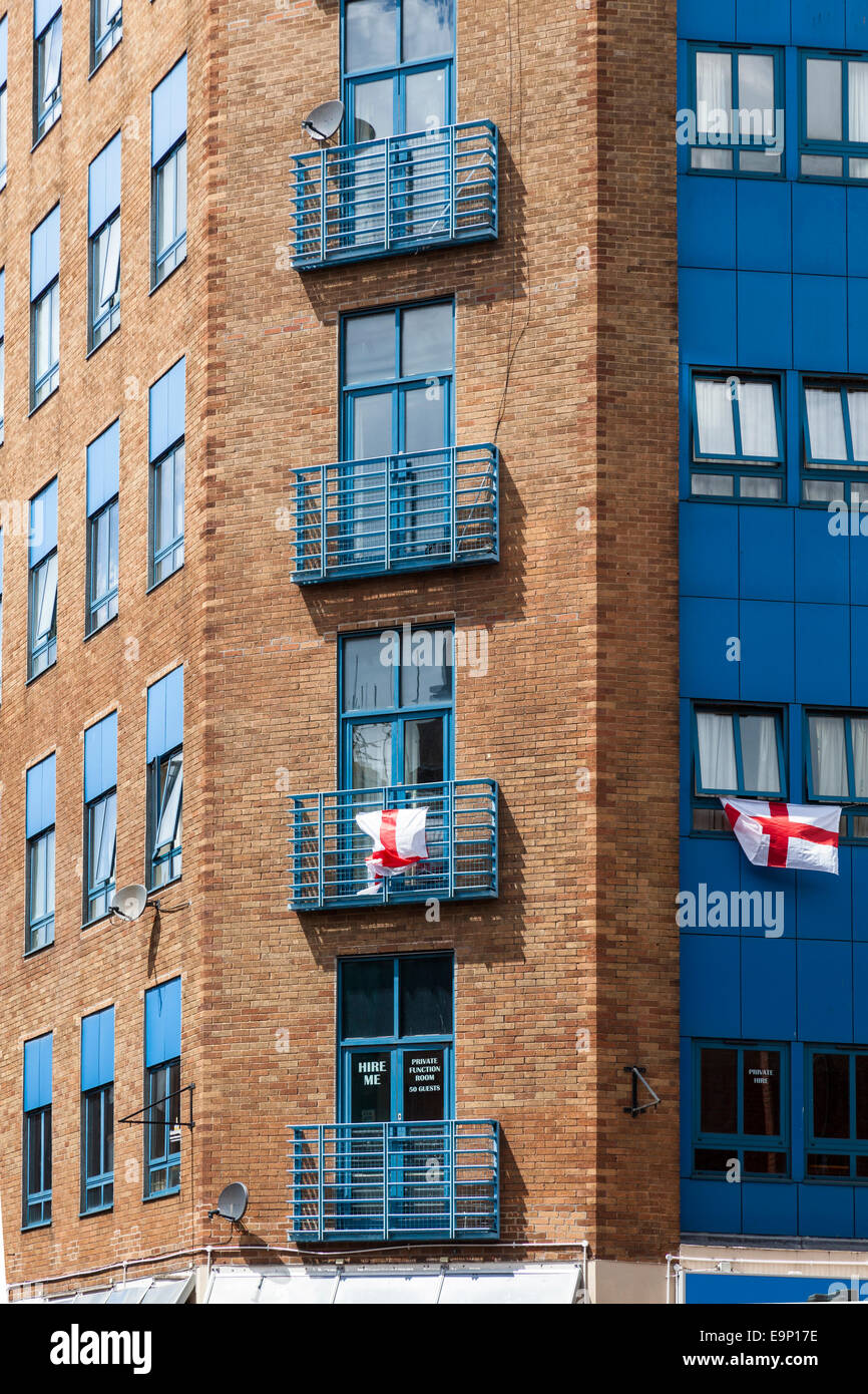 Flags of St George hang out of the windows to celebrate England's ...