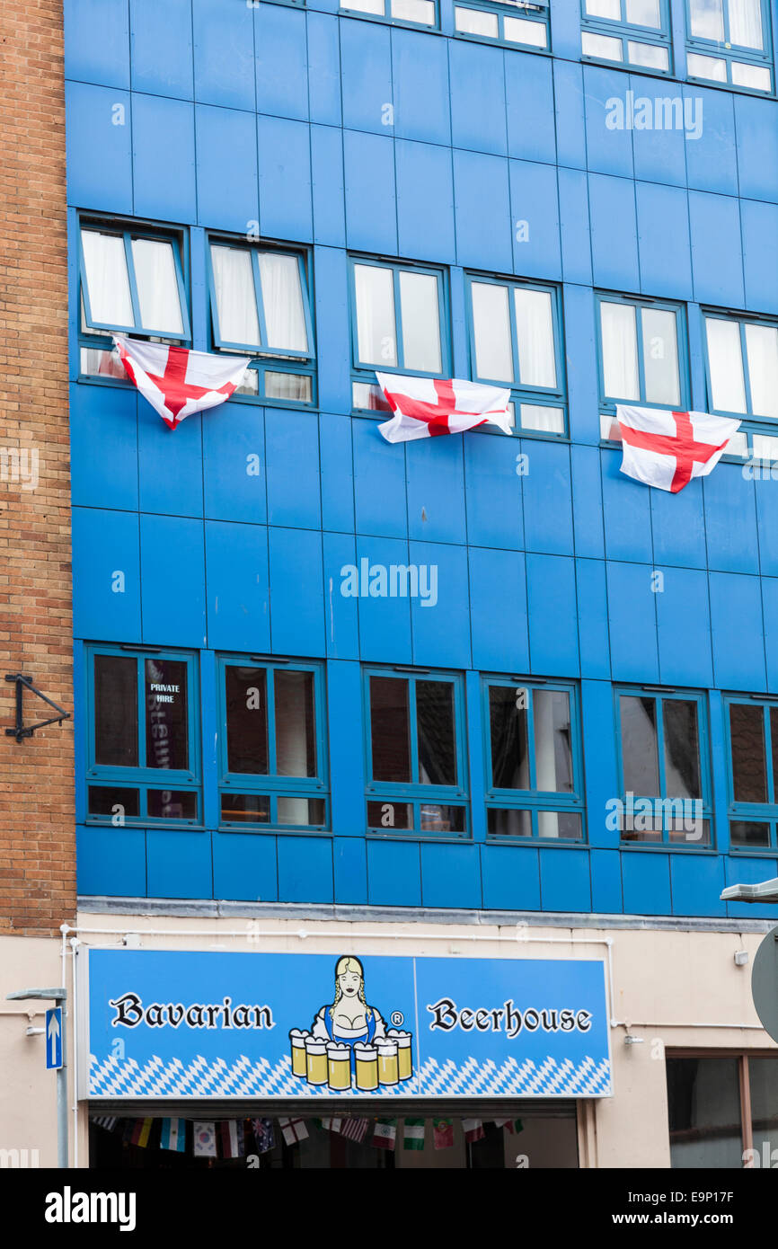 Flags of St George hang out of the windows to celebrate England's ...