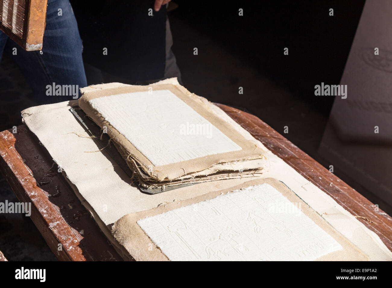 paper handmade after dripping and squeezing Stock Photo - Alamy