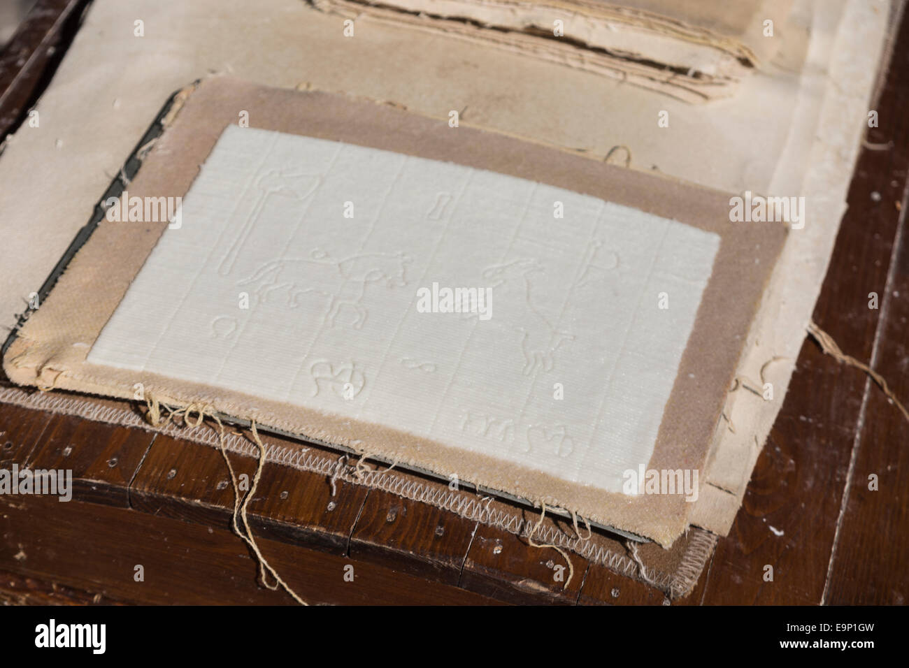 Cotton paper handmade ancient technique Stock Photo - Alamy