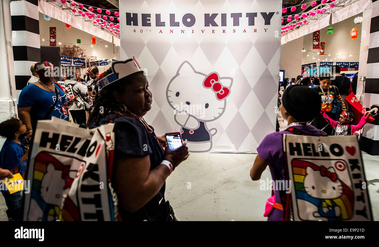 Los Angeles, California, USA. 30th Oct, 2014. Fans of the Hello Kitty ...