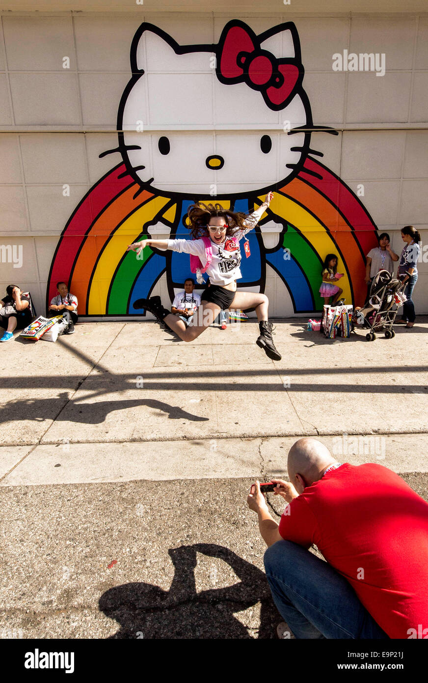 Los Angeles, California, USA. 30th Oct, 2014. Fans of the Hello Kitty ...