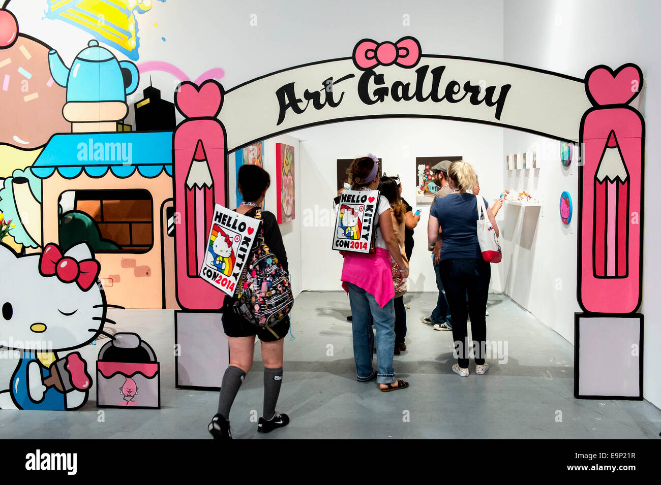 Los Angeles, California, USA. 30th Oct, 2014. Fans of the Hello Kitty ...