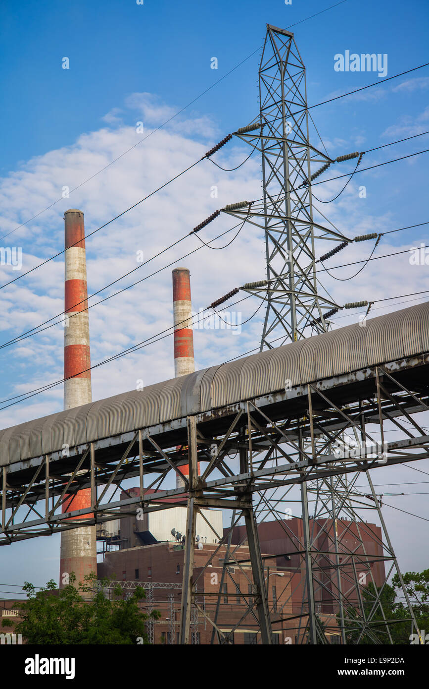 Erected power line structure for high voltage wires Stock Photo - Alamy
