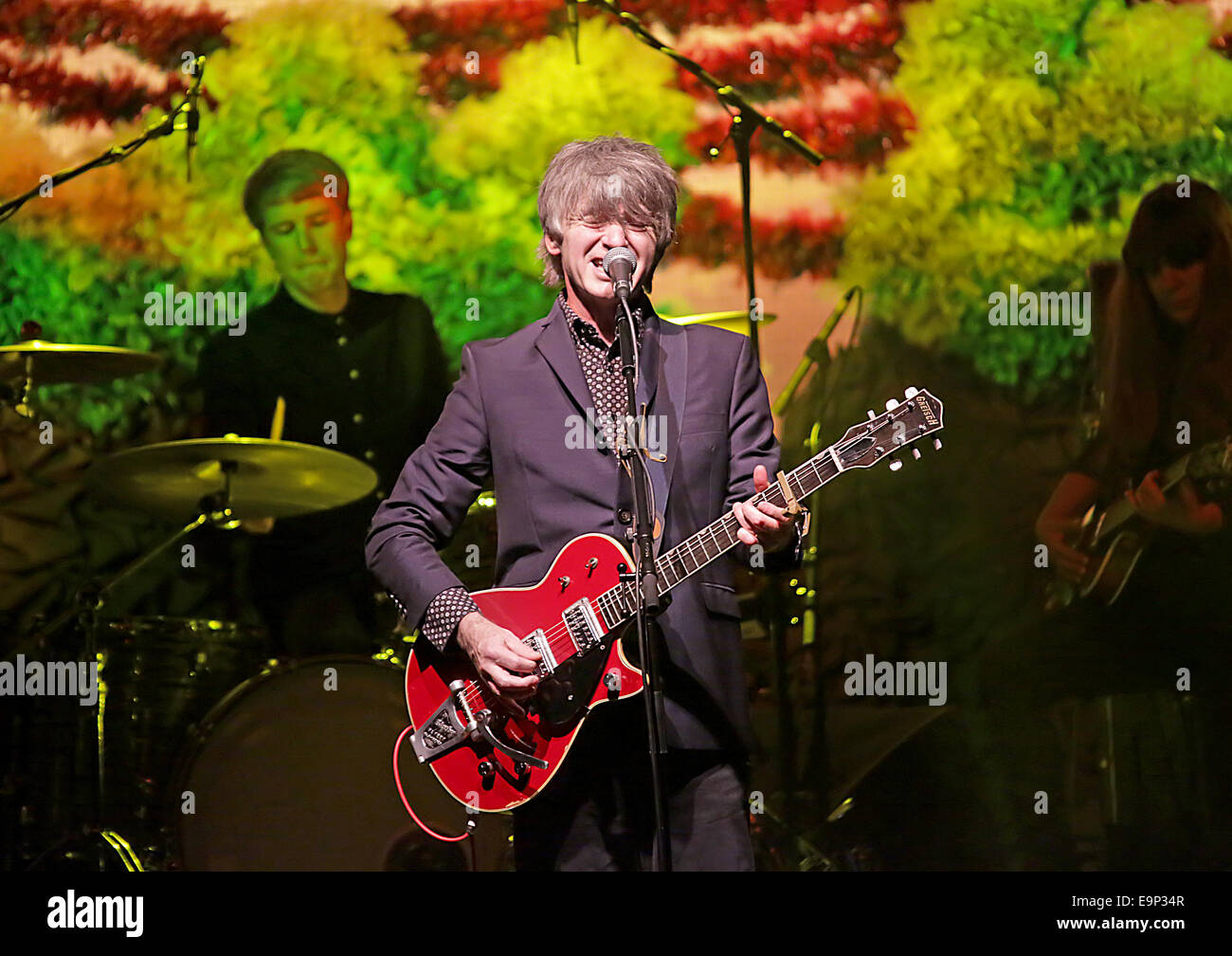 Neil Finn performing live on stage at the Salford Lowry Featuring: Neil ...
