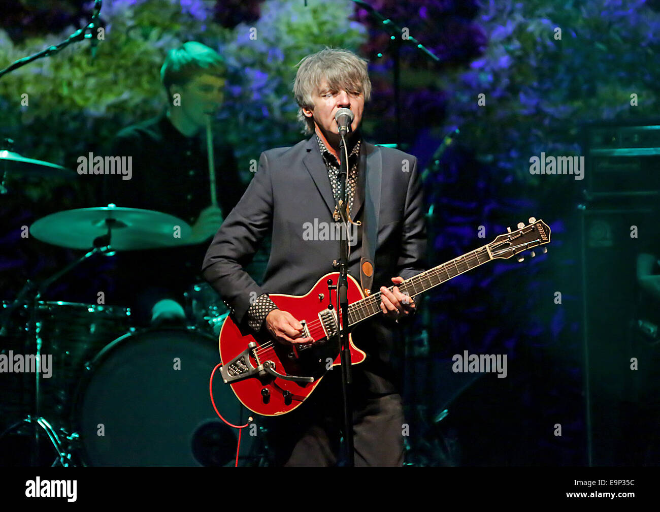 Neil Finn performing live on stage at the Salford Lowry Featuring: Neil ...