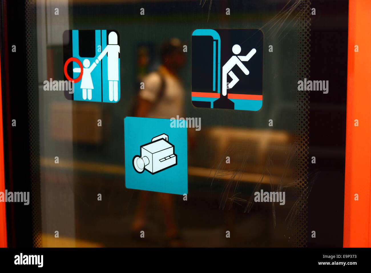 Metro warning sign hi-res stock photography and images - Alamy