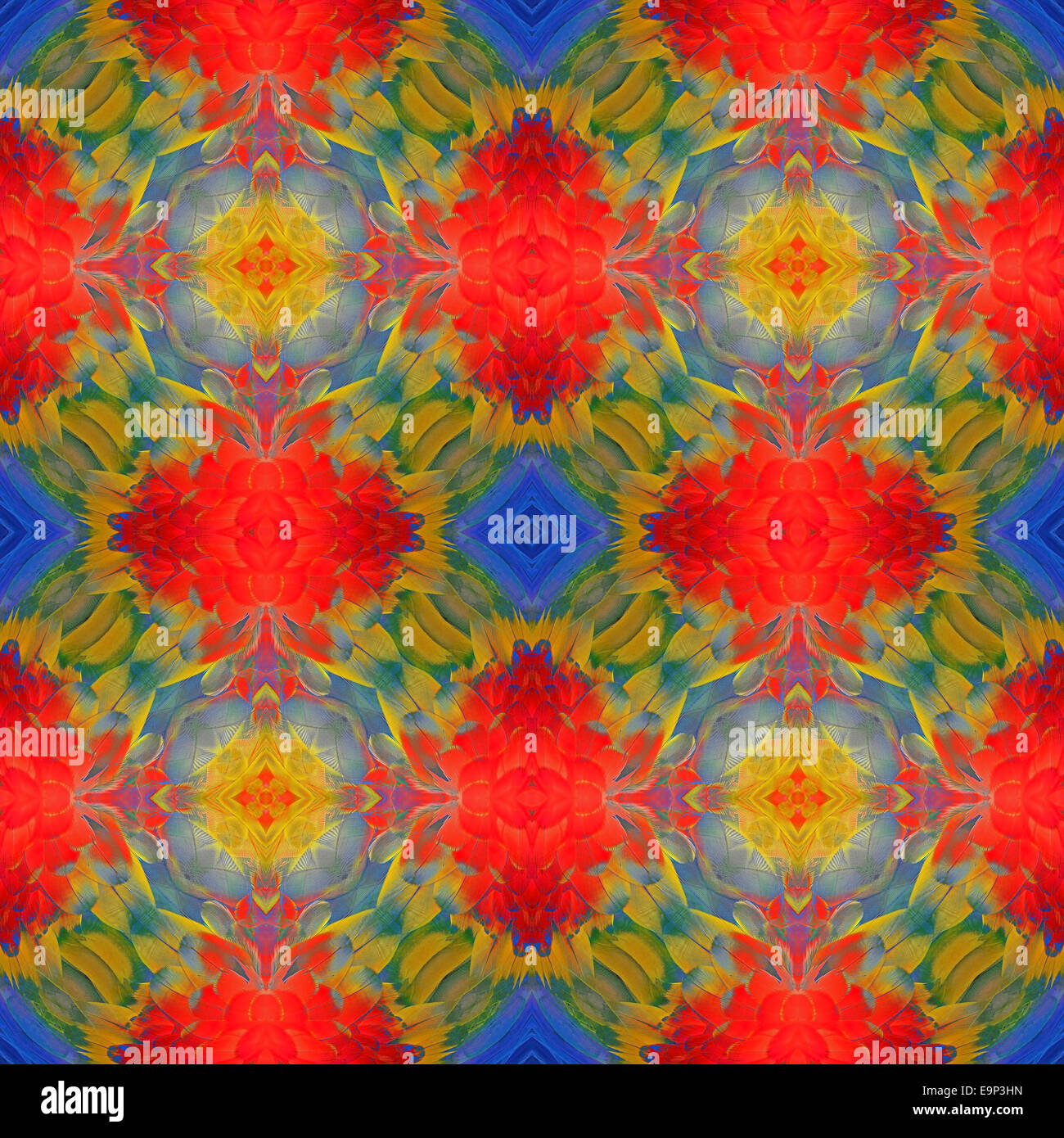 Seamless pattern made from Scarlet Macaw feathers Stock Photo - Alamy