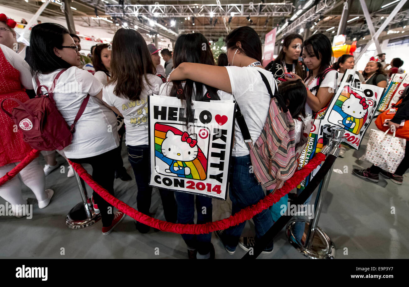 Los Angeles, California, USA. 30th Oct, 2014. Fans of the Hello Kitty ...