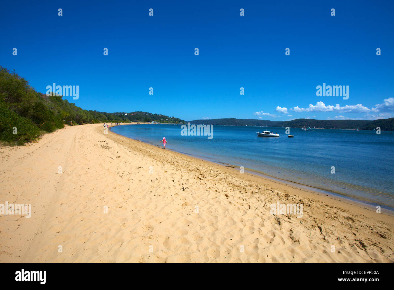 A view of Station Beach, west-facing Palm Beach, Sydney, Australia ...