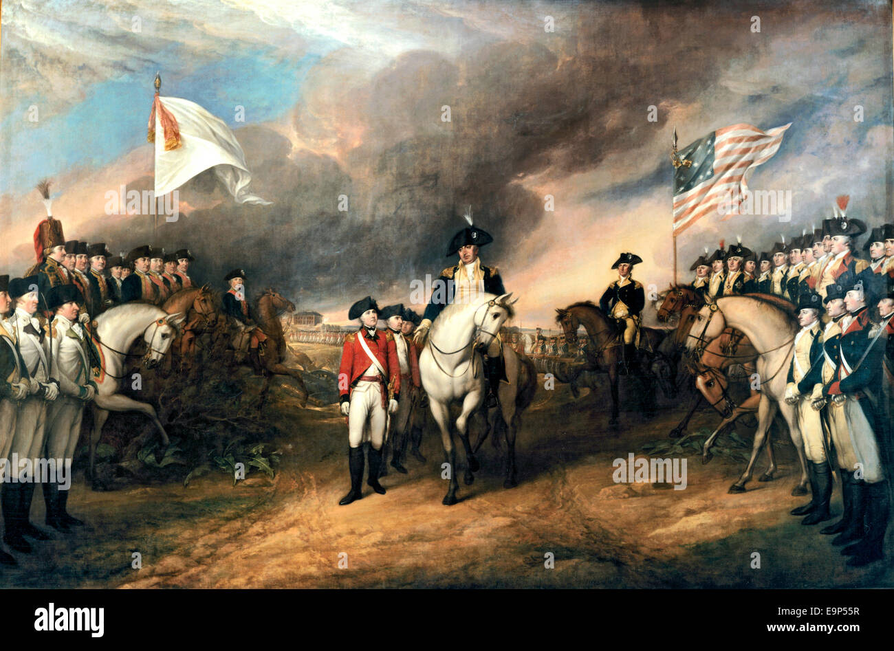 Surrender of Lord Cornwallis by John Trumbull, depicting the British ...