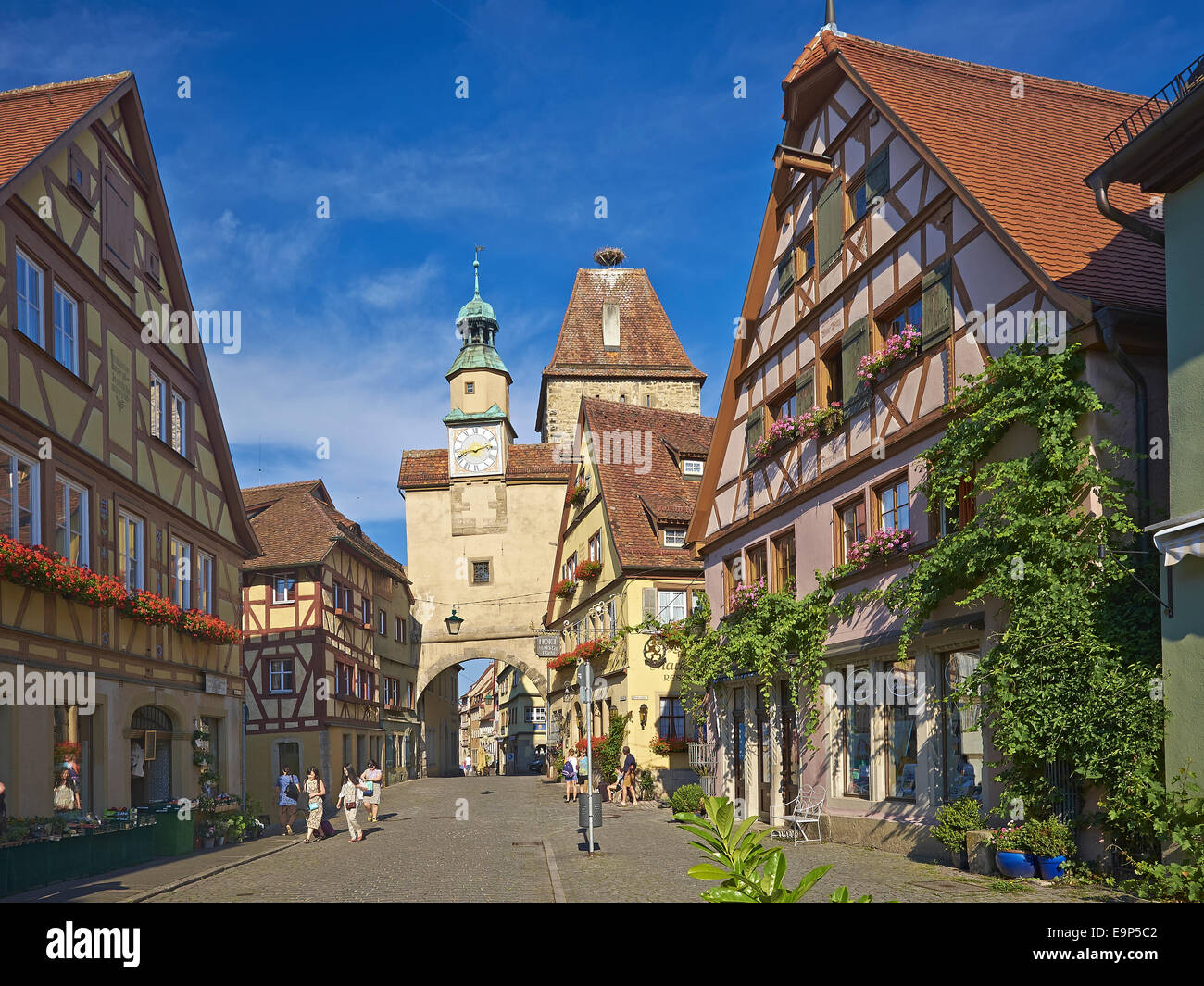 Markus Tower and Roeder Arch, Rothenburg ob der Tauber, Bavaria ...