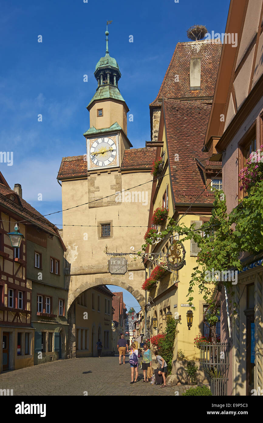 Markus Tower and Roeder Arch, Rothenburg ob der Tauber, Bavaria ...
