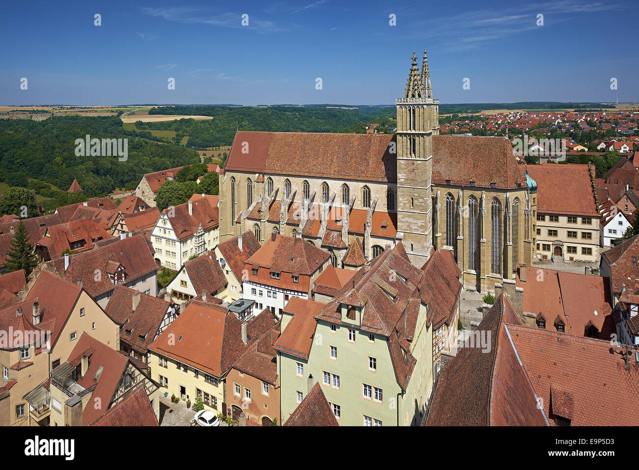 St. James Church in Rothenburg ob der Tauber, Bavaria, Germany Stock ...