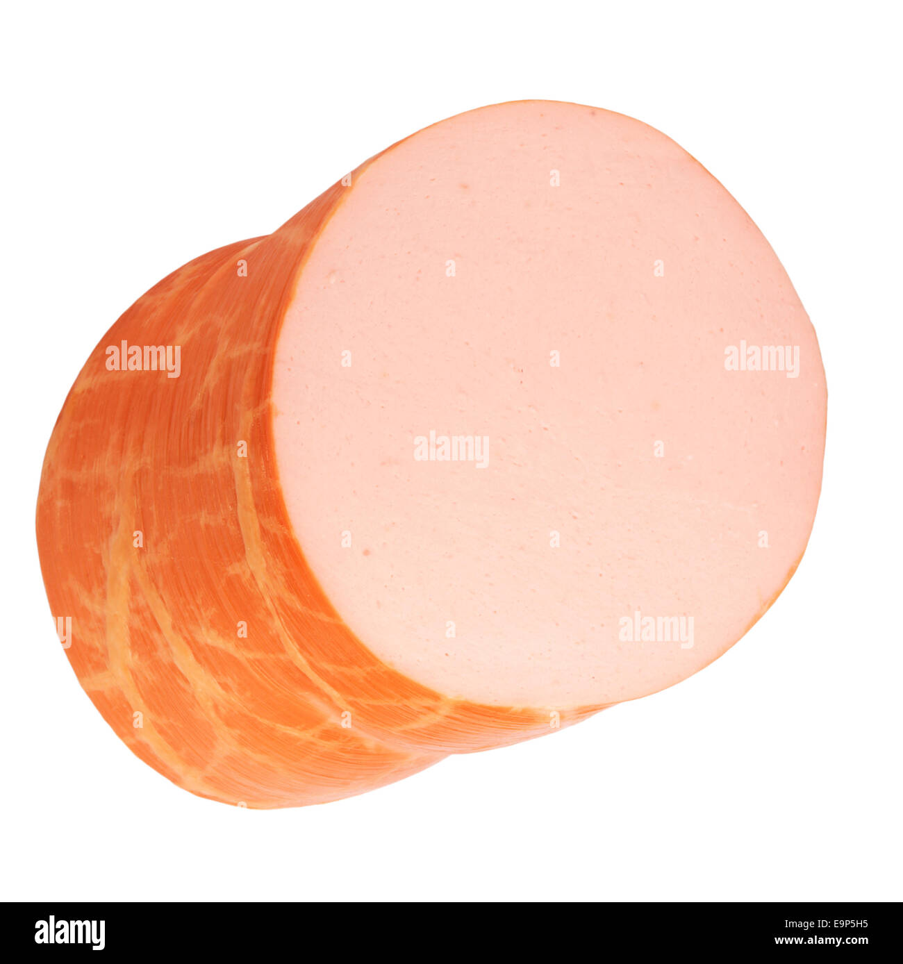 One Sausage Isolated Stock Photo - Alamy