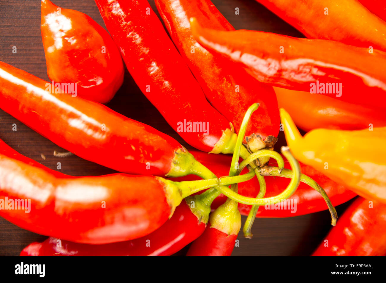 fresh red spicy chilli aji chile Stock Photo - Alamy