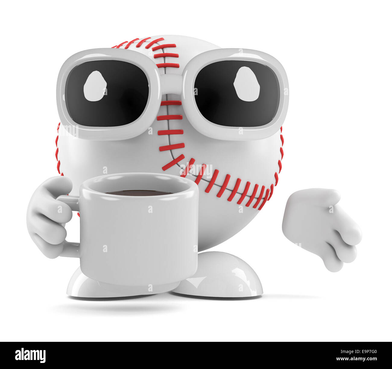 3d render coffee cup character Cut Out Stock Images & Pictures - Alamy