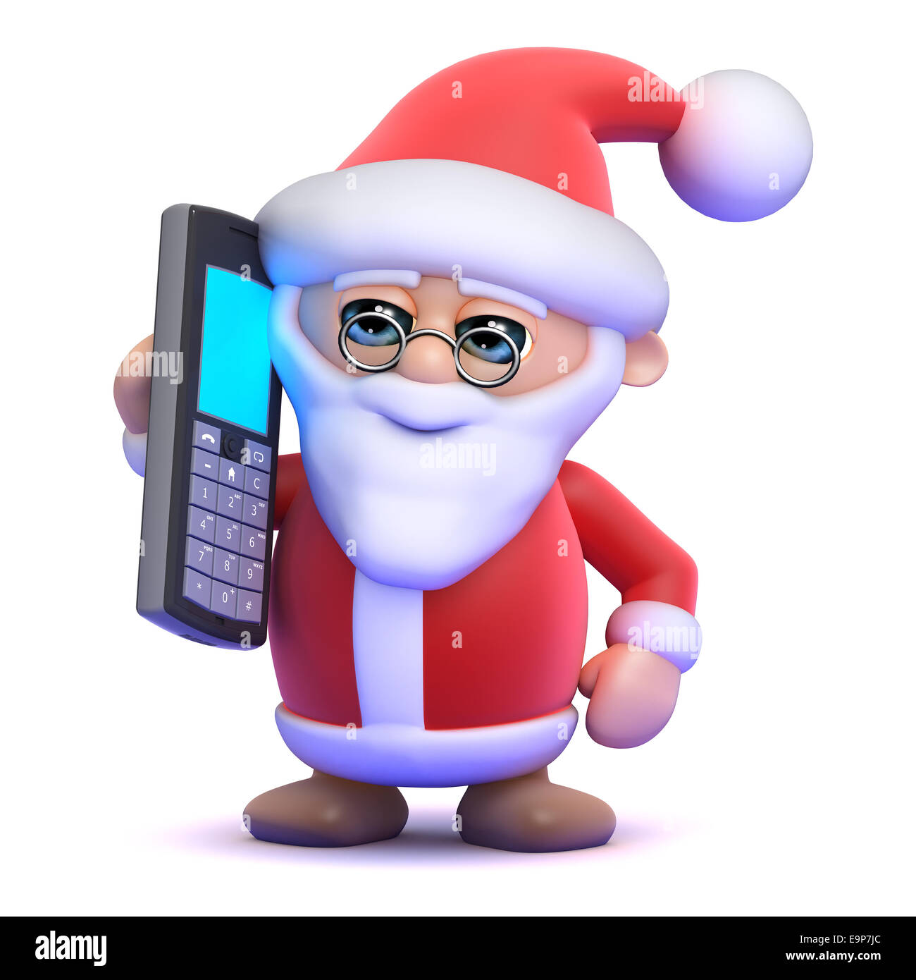 Cartoon illustration mobile phone father hi-res stock photography and ...