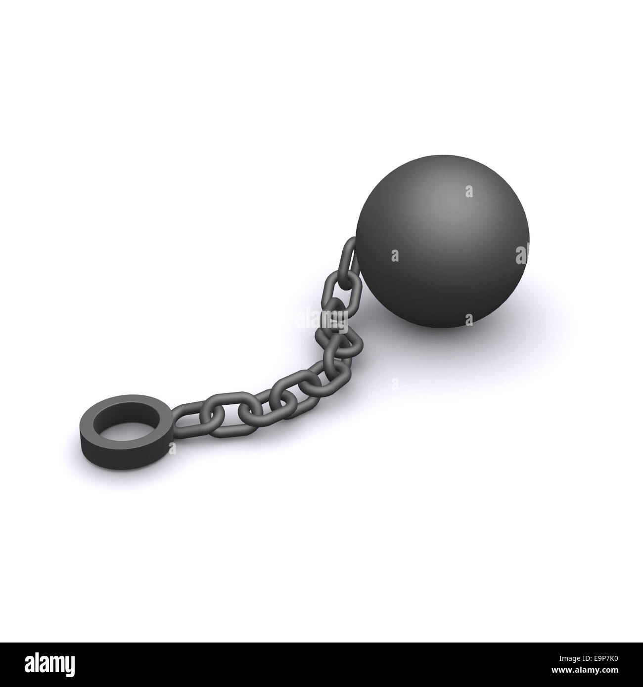 3d render of a ball and chain Stock Photo - Alamy